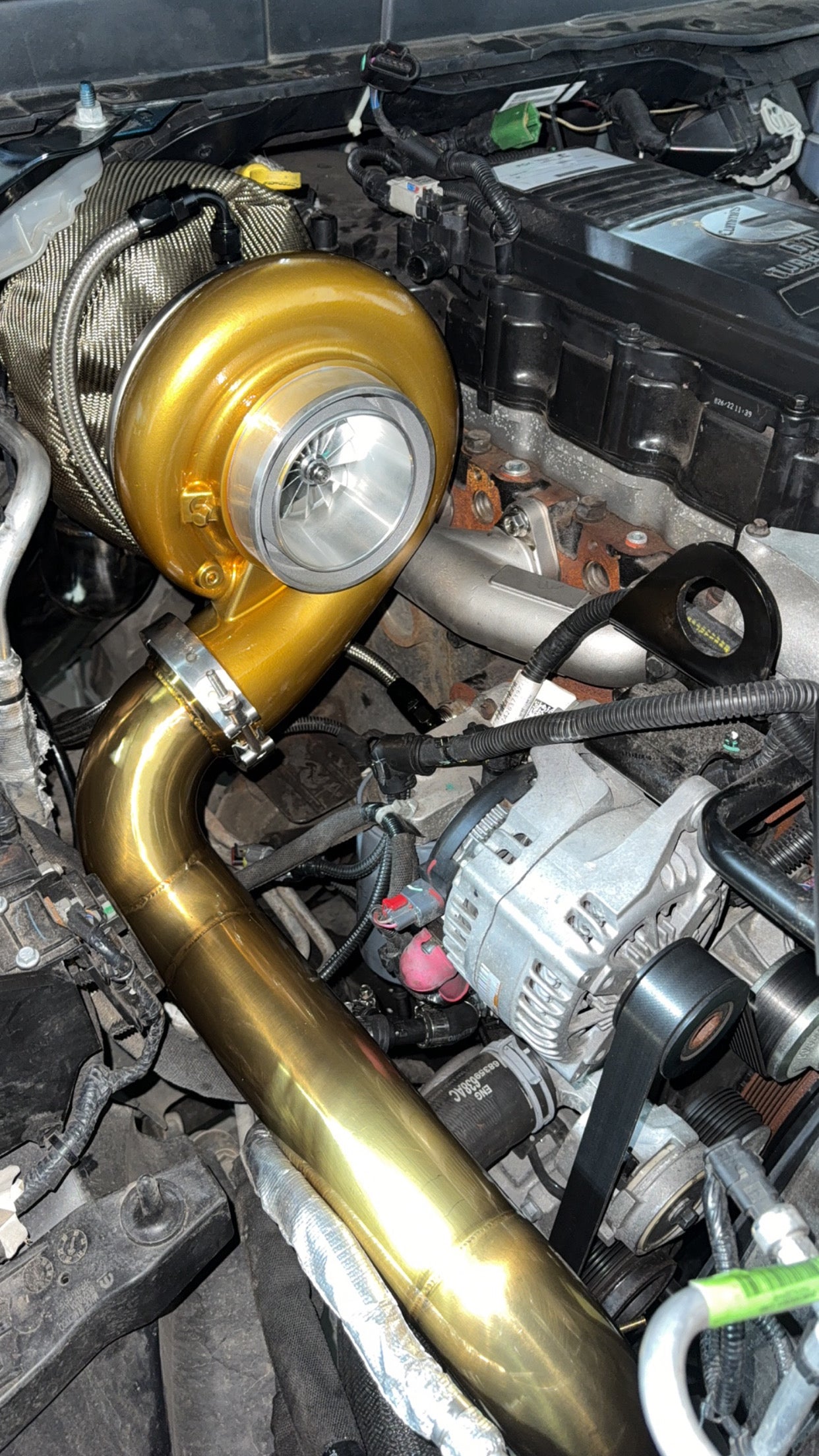 03-current cummins highmount s400 charge pipes | Mayo fab